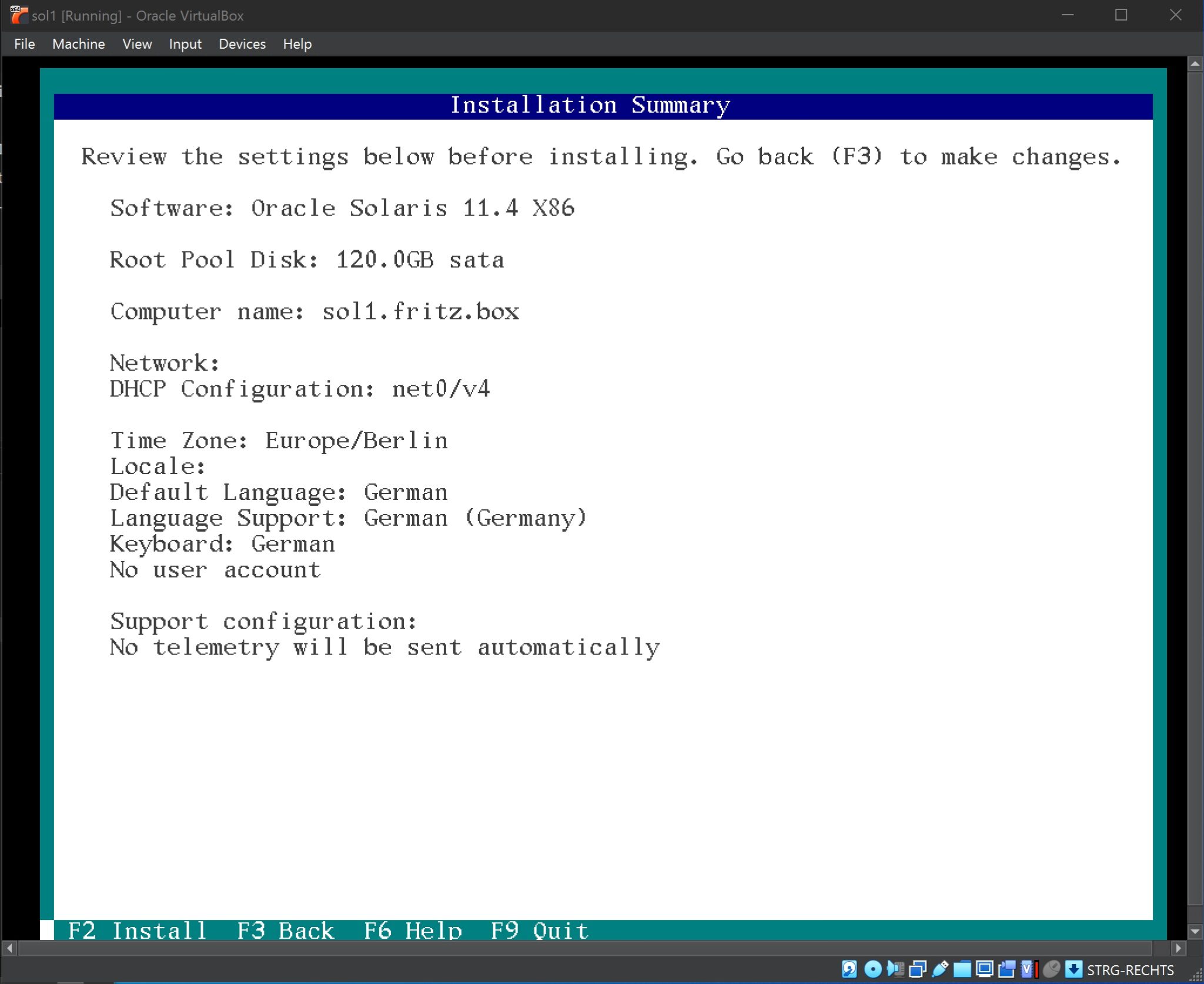 Solaris 11 installation