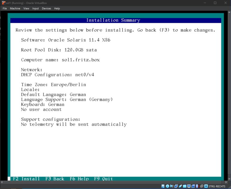 Solaris 11 installation