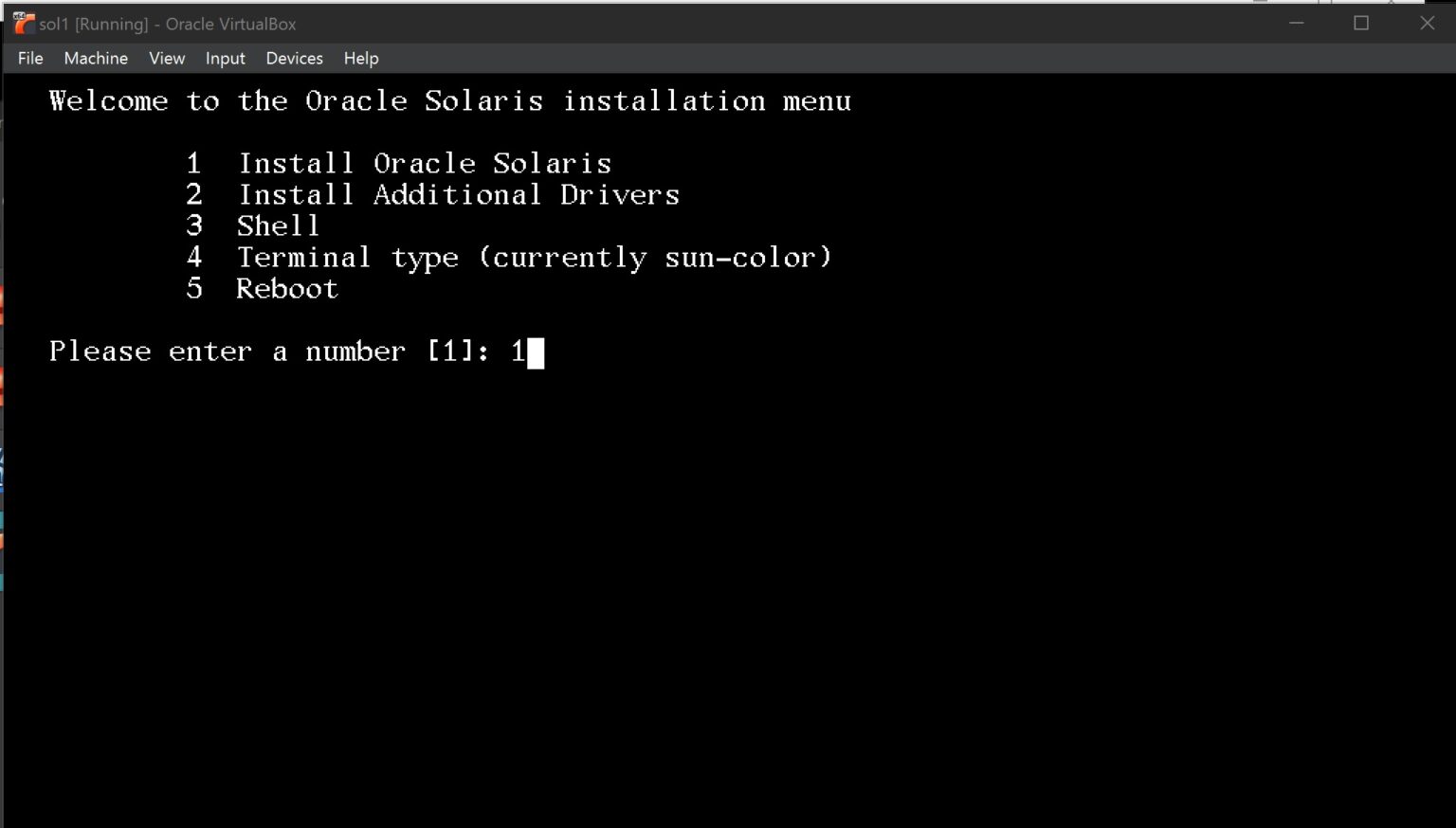 Solaris 11 installation