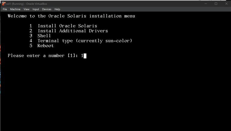 Solaris 11 installation