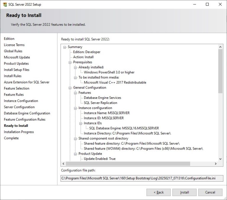 Installing MS SQL Server 2022 - JB ITC