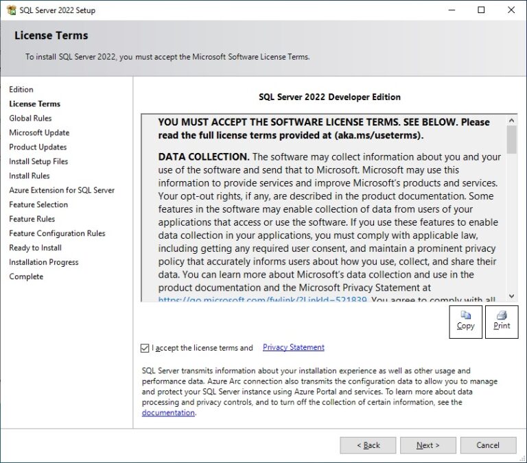 Installing MS SQL Server 2022 - JB ITC