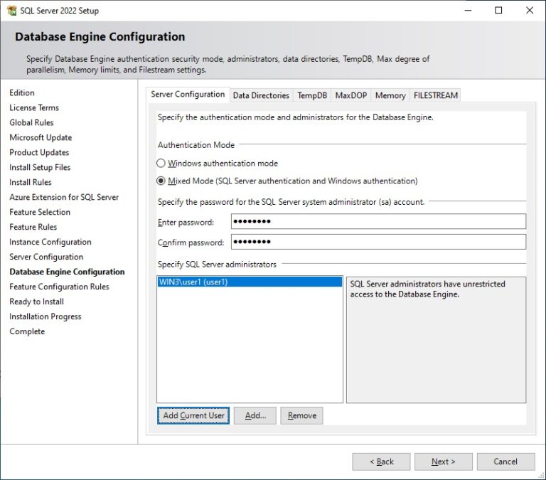 Installing MS SQL Server 2022 - JB ITC